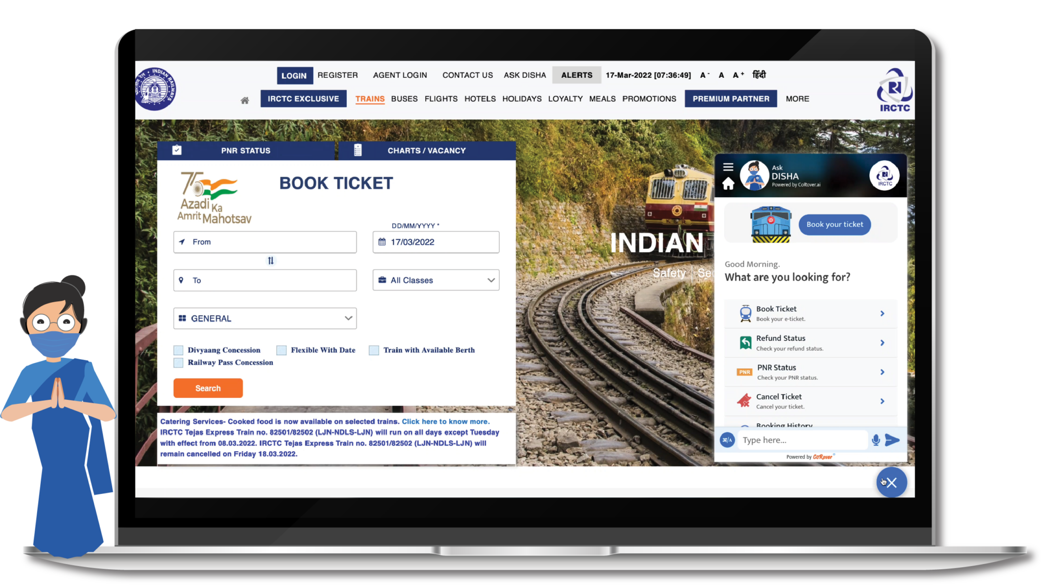 Ask DISHA Powered By CoRover® - Get Answers Instantly
